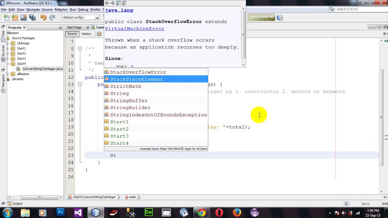 Convert String To Integer Object In Java Netbeans Youtube