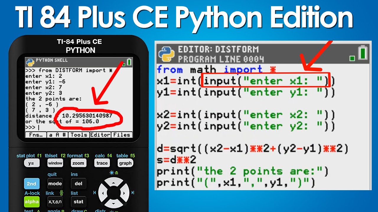 Easy Python Program For The Distance Formula Youtube