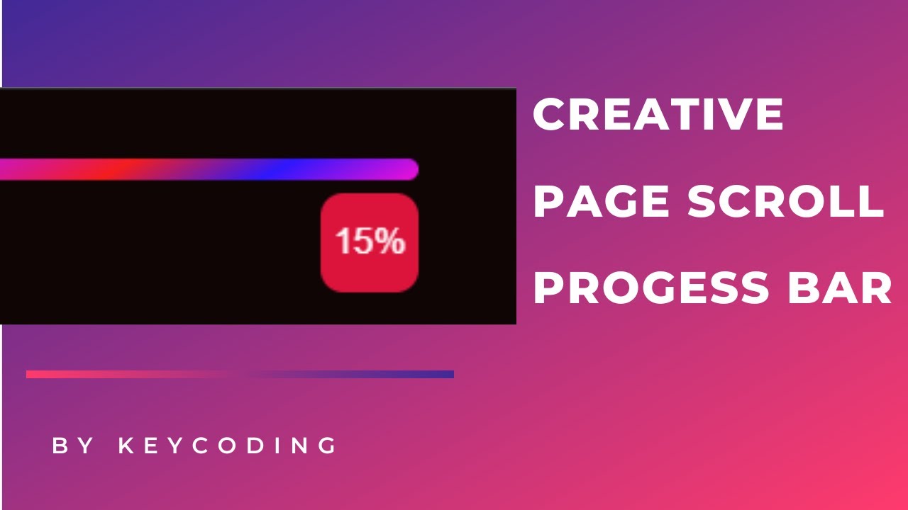Page Scroll Progress Bar Using Html Css And Jquery Youtube