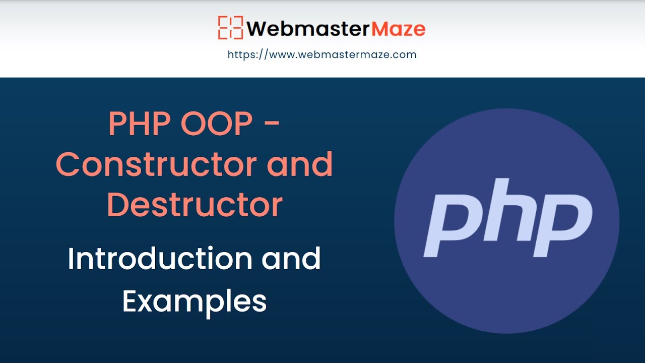 Php Oop Constructor And Destructor Youtube