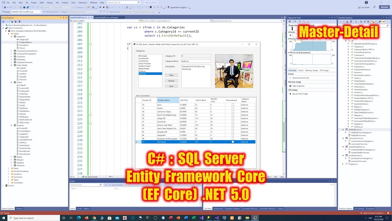 C Winforms Sql Server Creating A Master Details Form With Image
