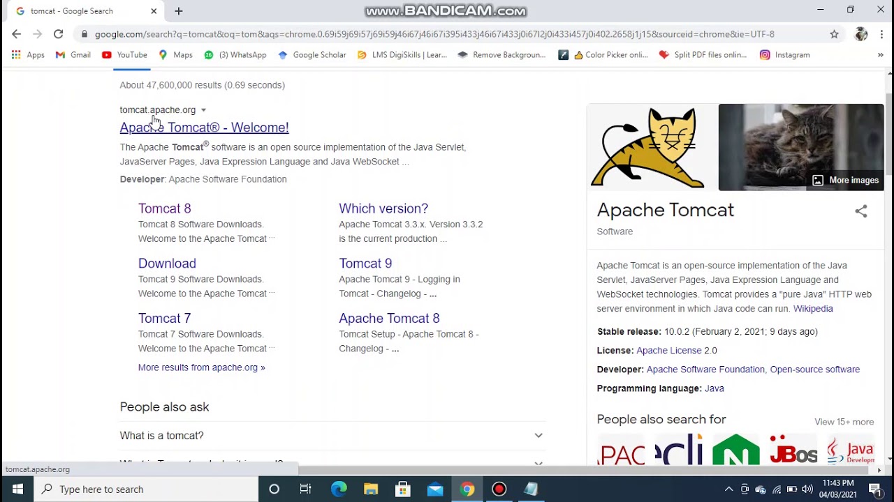 How To Download Apache Tomcat In Windows 10 Youtube