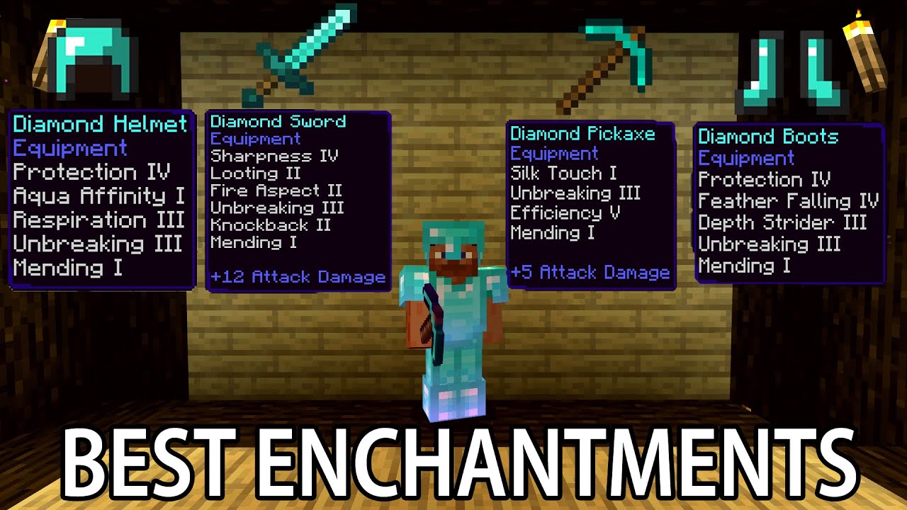 Minecraft Best Enchantments For Armor And Tools Youtube