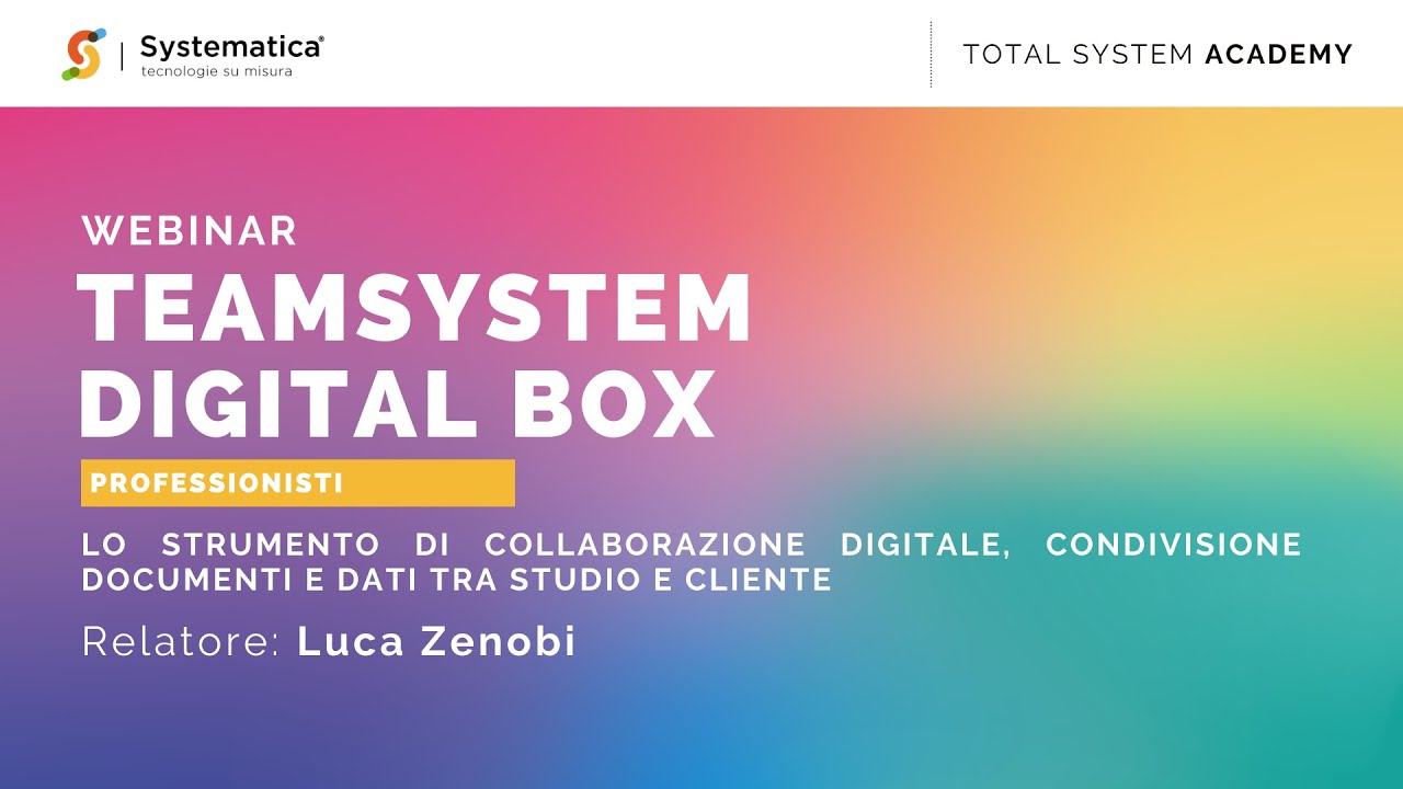 Webinar Teamsystem Digital Box Systematica Youtube
