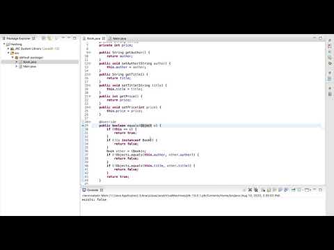Java Tutorial Hashcode Equals Methods Youtube