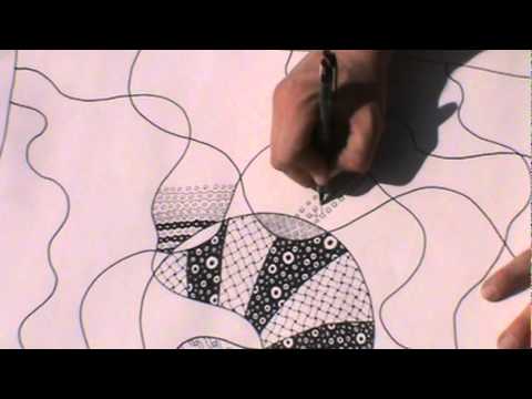 Poster Sized Tangle Doodle Part 5 Youtube