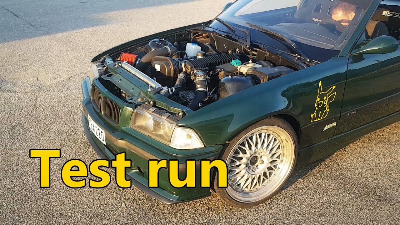 First Test Drive Bmw E36 With Volvo T5 Turbo Engine Swap Youtube