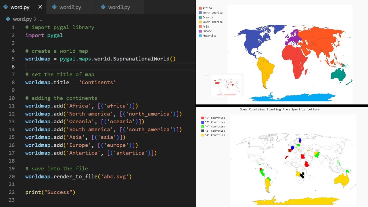 Plotting World Map Using Pygal In Python Youtube