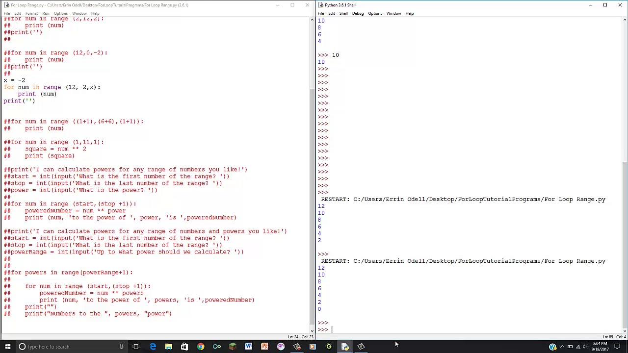 Python For Loop Range Functioin Youtube