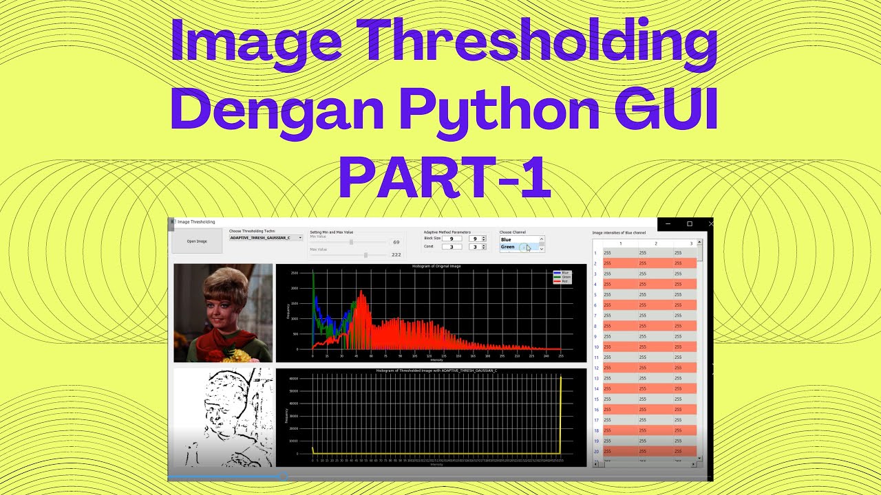 Part 1 Image Thresholding Dengan Python Gui Youtube