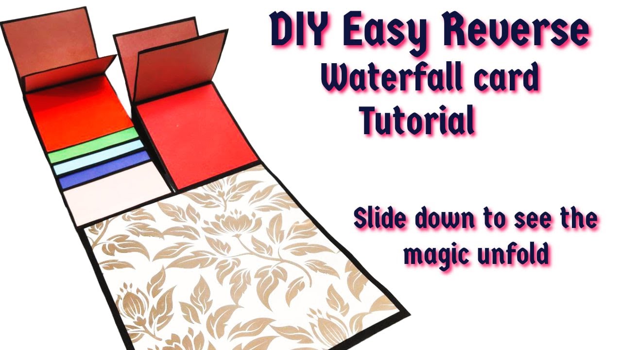 Diy Reverse Waterfall Card Tutorial How To Make Reverse Waterfall