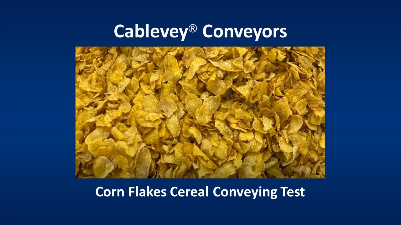 Cablevey Conveyors Corn Flakes Cereal Conveying Test Youtube