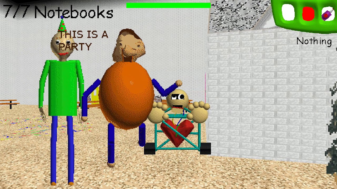 Baldi S Basics Birthday Bash All Wrong Answers Only Secret Ending