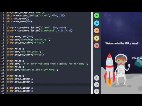 Animation From Python Language Programming Codesters Tutorial