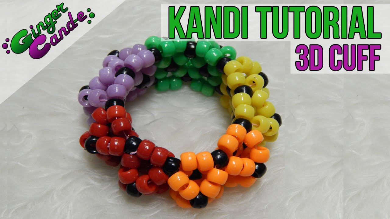 3d Cuff Kandi Tutorial Gingercande Youtube