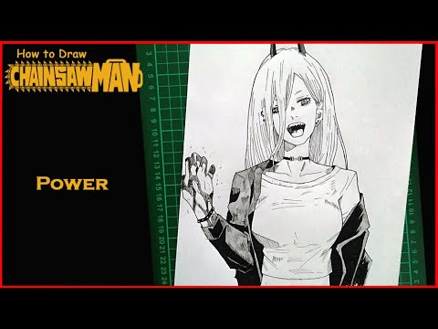 Cara Menggambar Power Dari Anime Chainsaw Man How To Draw Power