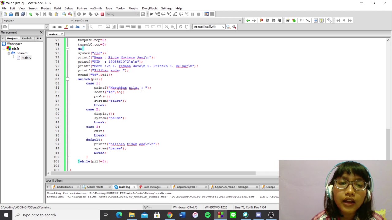Program Stack Struktur Data Youtube