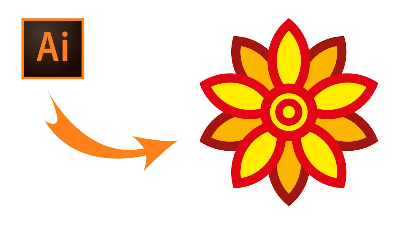 How To Draw Vector Art For Beginners Flower Vector Artwork In Adobe