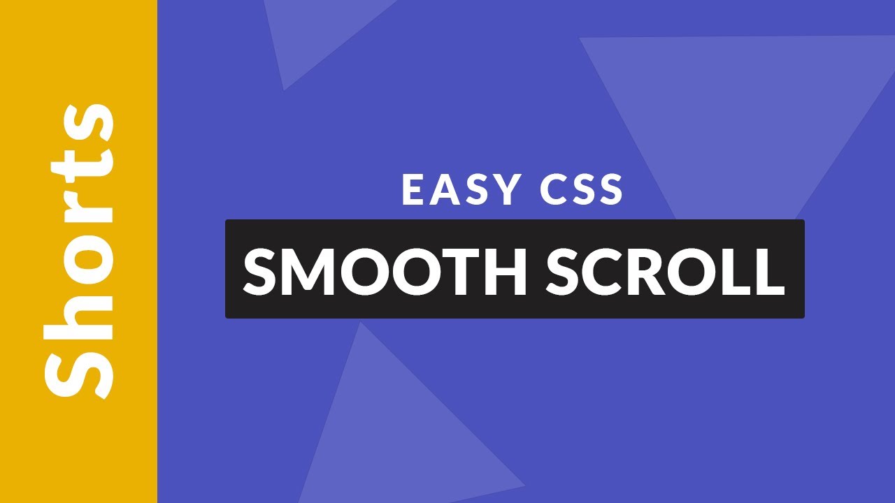 Css Only Smooth Scroll Easy Youtube