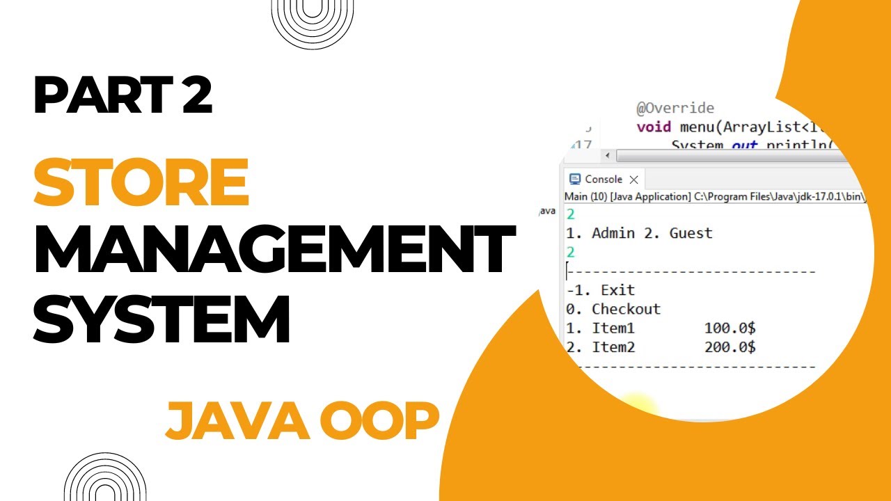 Store Management System Using Java Object Oriented Programming Oop