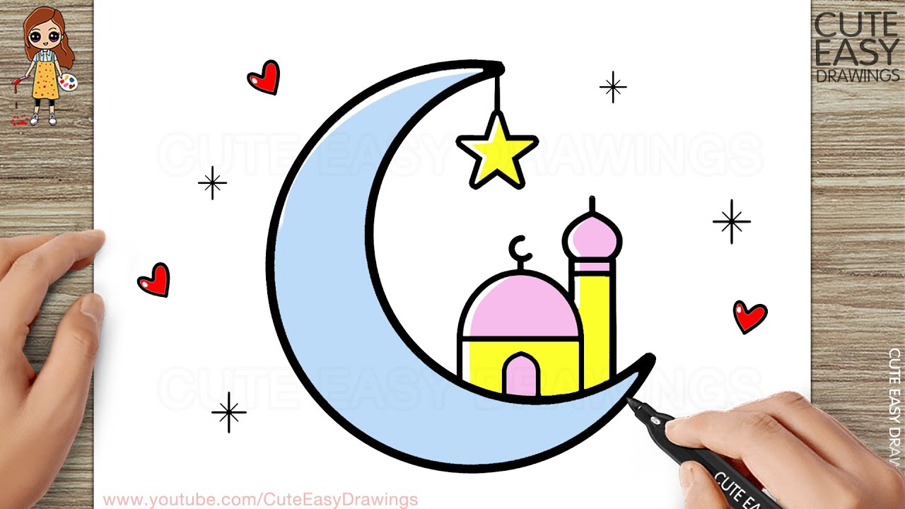 Ramadan Eid Drawing Easy Step By Step Youtube
