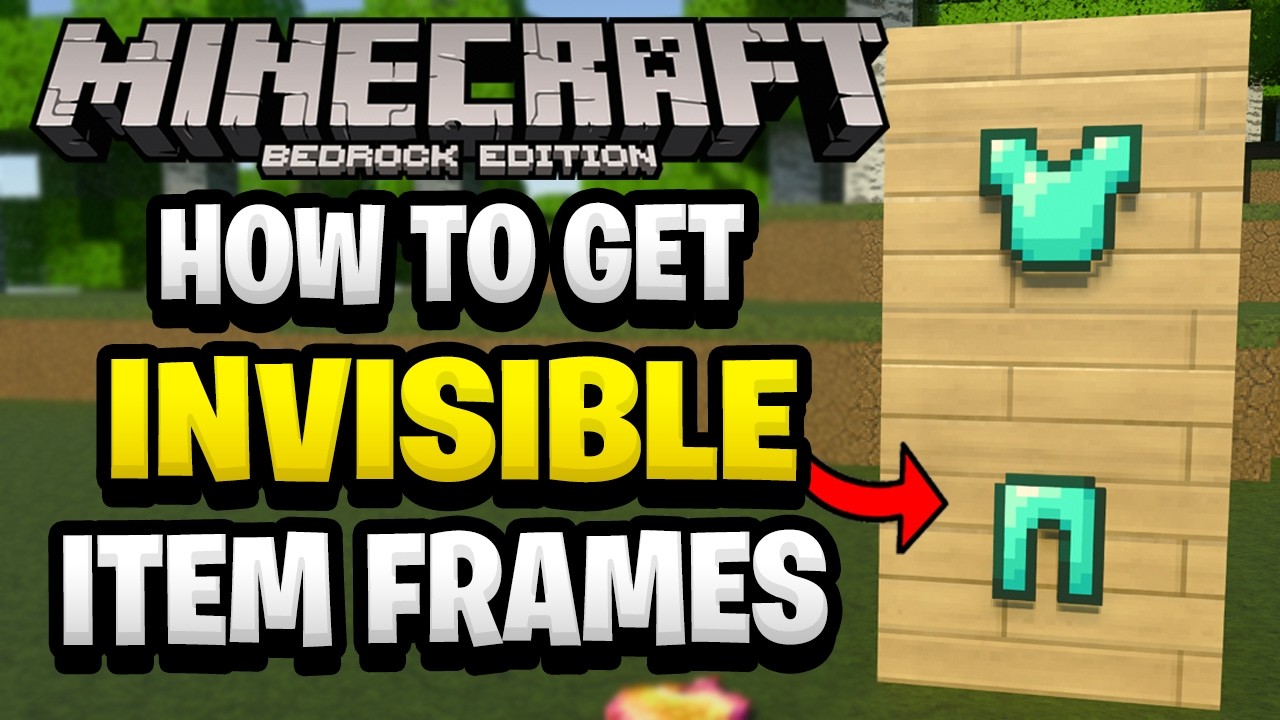 How To Get Invisible Item Frames In Minecraft Bedrock 2024 Youtube
