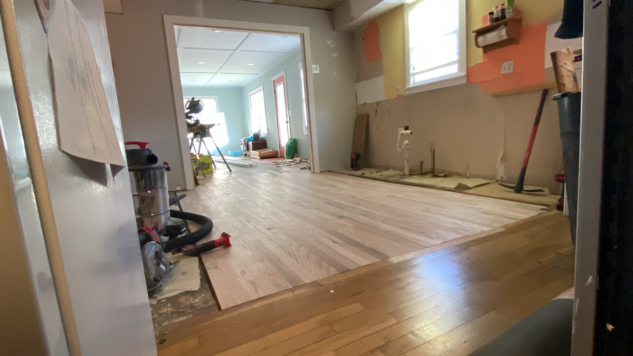 Diy Kitchen Floor Is Installed Youtube