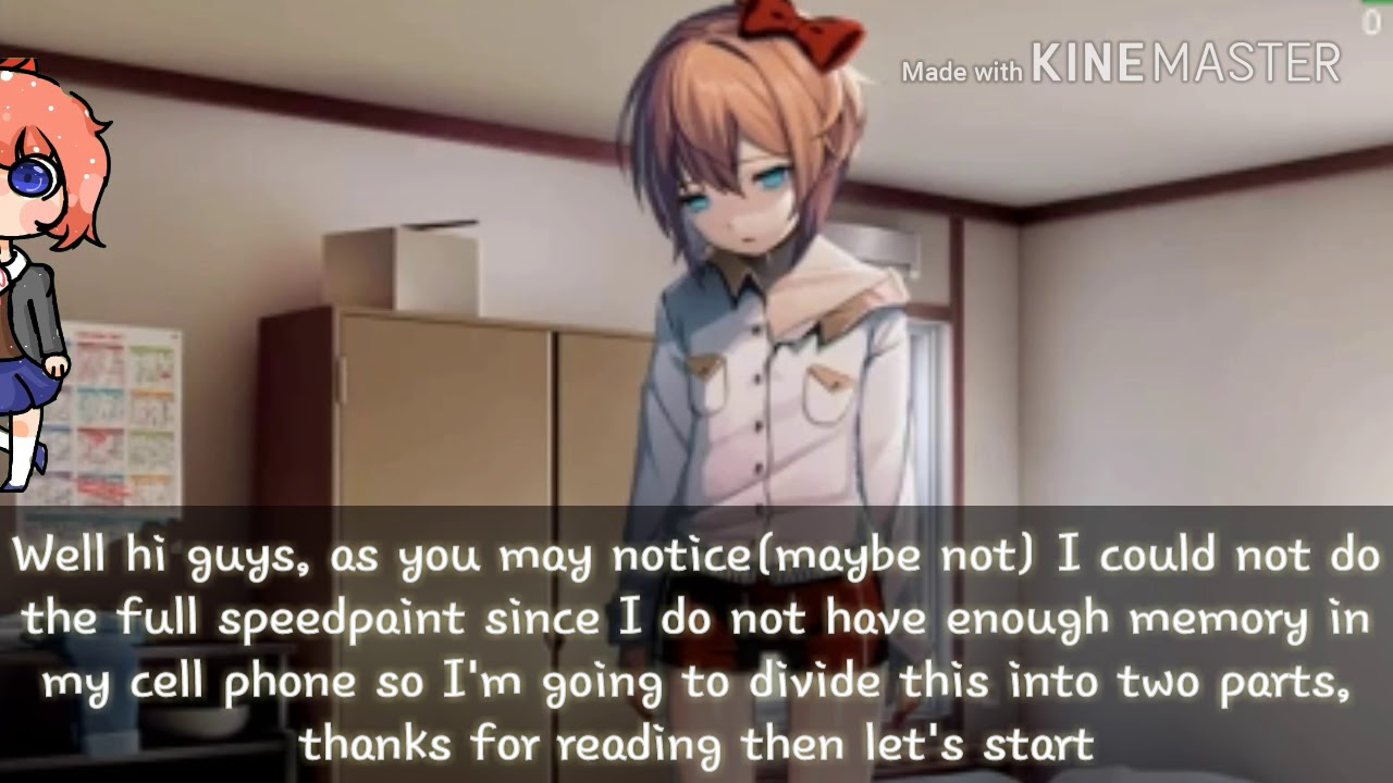 Sayo Nara Doki Doki Literature Club Sayori Death Speedpaint Part 1