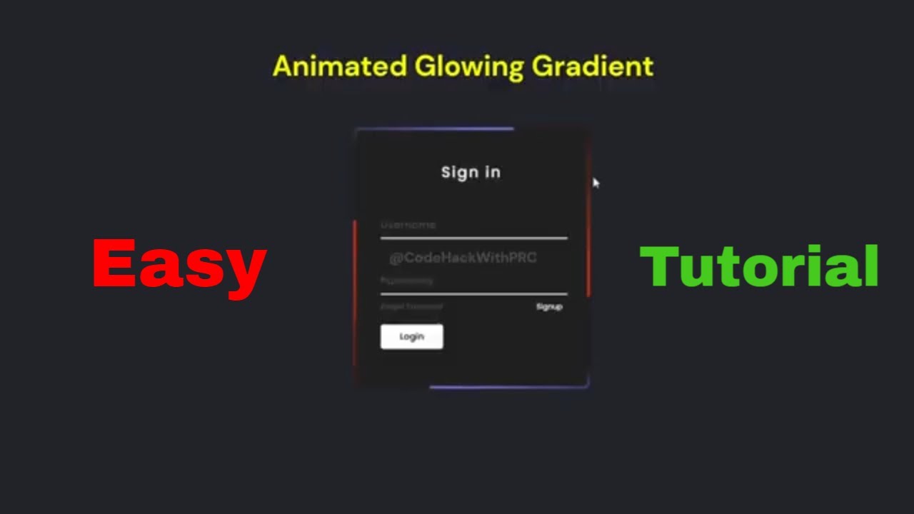 рџ ґcreate Animated Glowing Gradient Border Login Form Using Html Css пёџ
