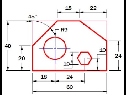 Autocad 2d Exercise Youtube