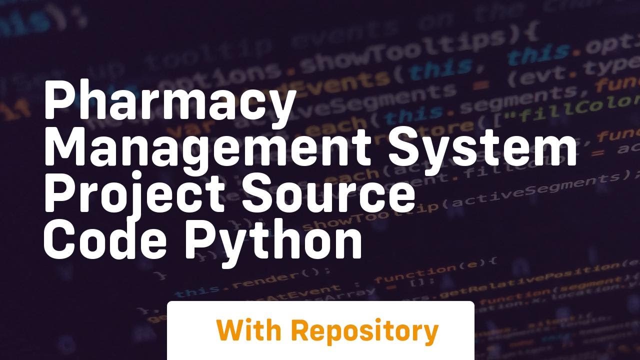 Pharmacy Management System Project Source Code Python Youtube