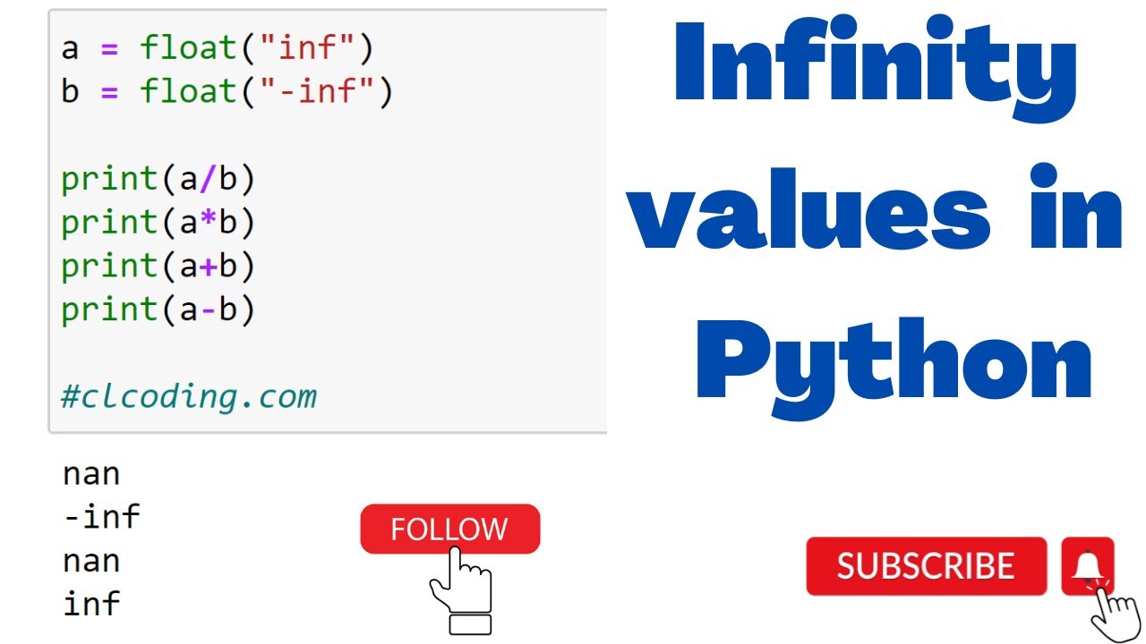 Day 123 Infinity Values In Python Youtube