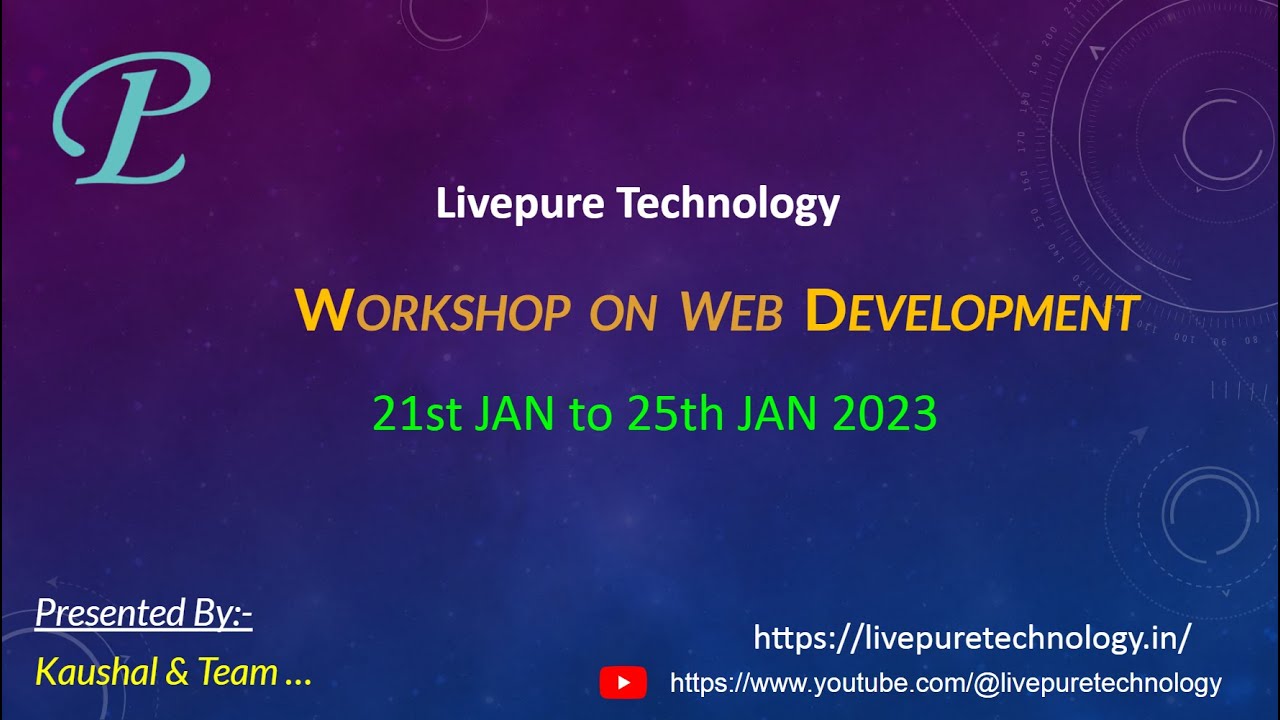 Day 1 Html Workshop Live Youtube