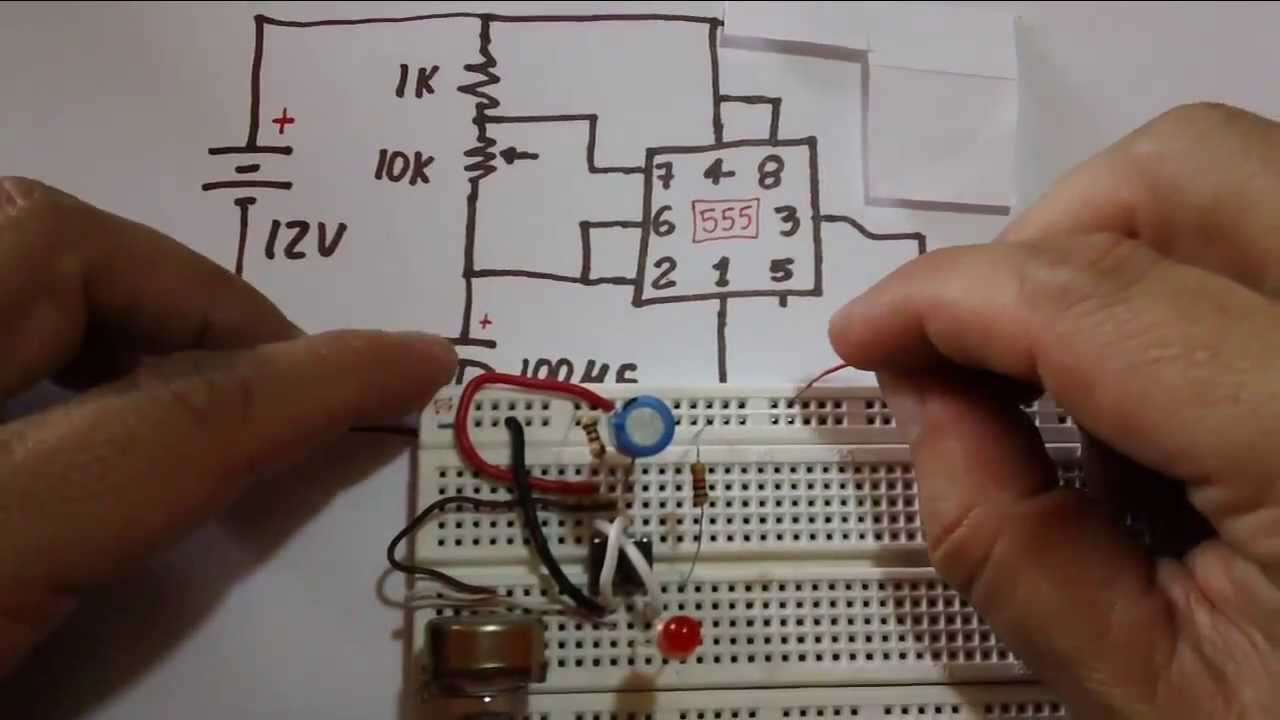 Circuito Led Intermitente Con 555 Youtube