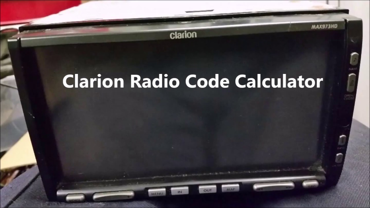 Clarion Radio Code Calculator For Unlocking Codes Reproduction For Any