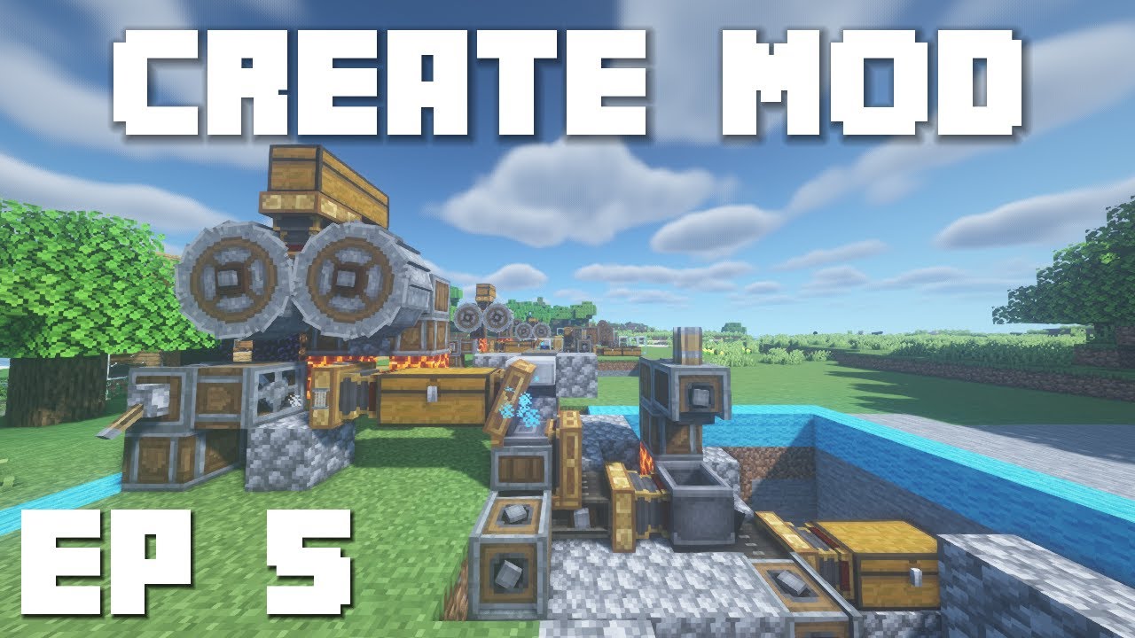 Minecraft Create Mod Tutorial Automated Ore Processing System Ep 5