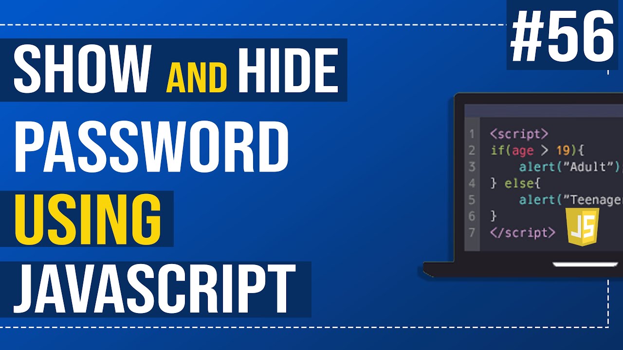 Show And Hide Password Toggle Button Using Javascript Javascript