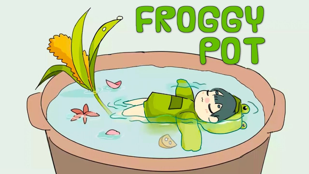 Froggy Pot Coax Froggy Out Of A Cooking Pot Before He Boils Alive In