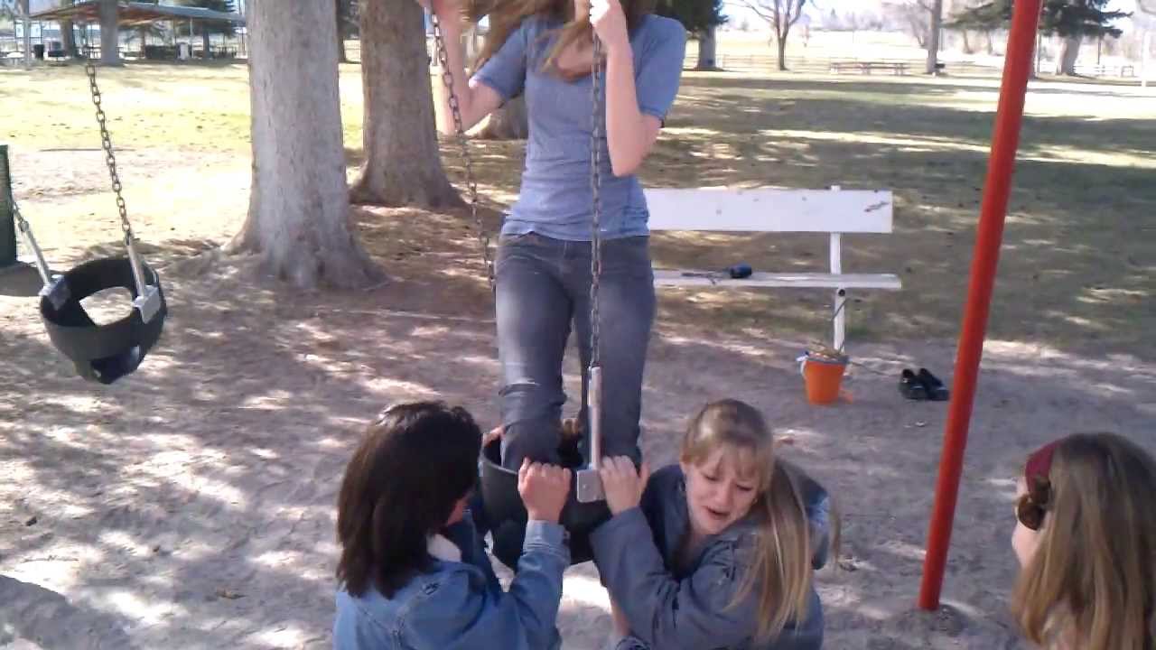 Teen Girl Gets Stuck In Baby Swing Youtube