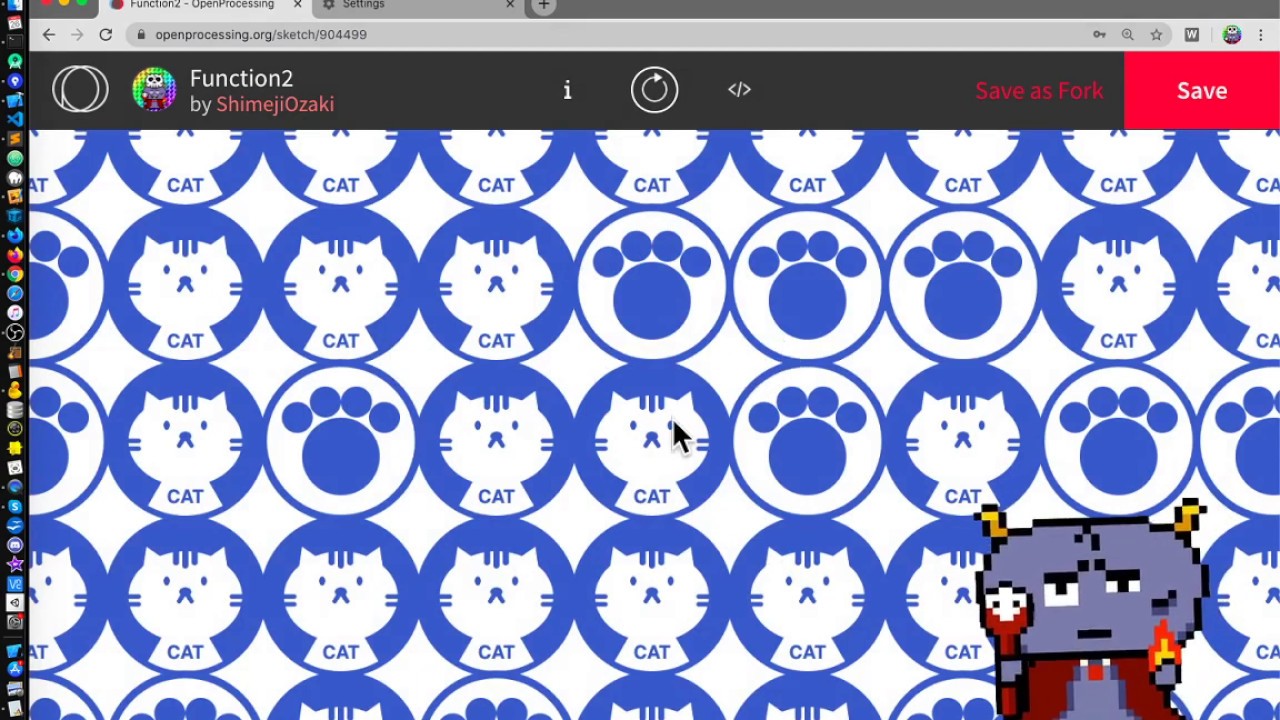 Openprocessing 関数に挑戦 04 Youtube