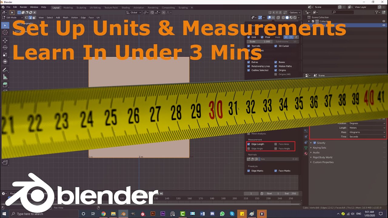 Tutorial Units Measurements Blender 2 8 Youtube
