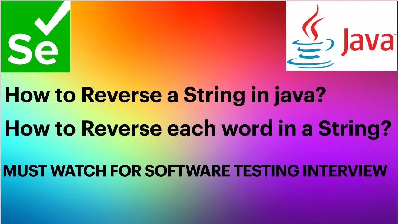 How To Reverse A String In Java Or How To Reverse Each Word In A