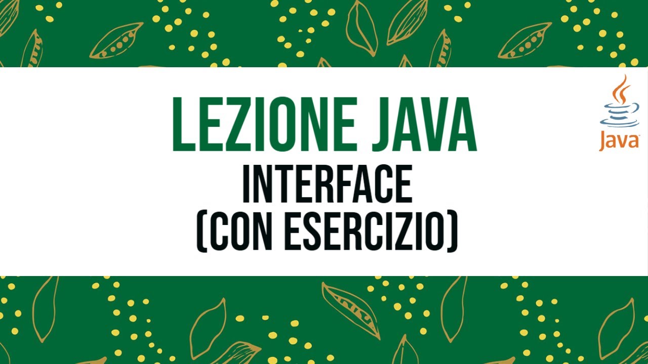 Java Interface Con Esercizio Youtube