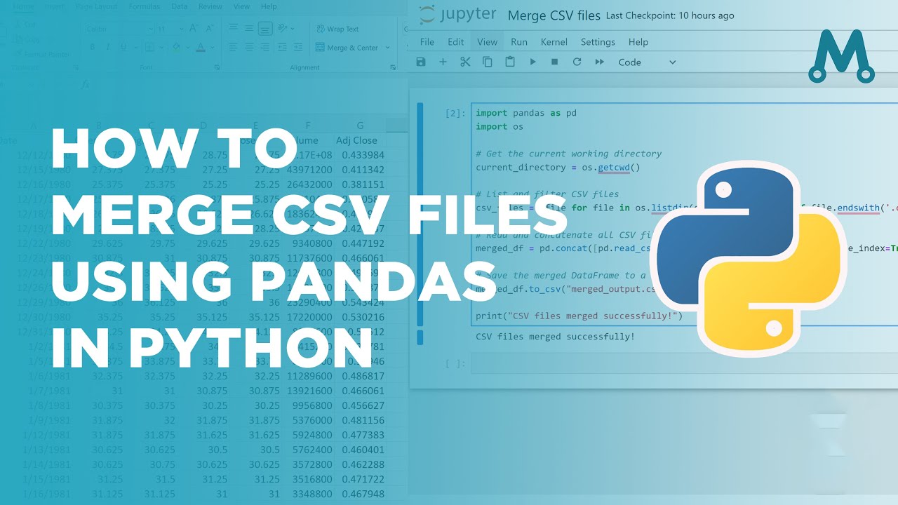 How To Merge Csv Files Using Pandas In Python Youtube