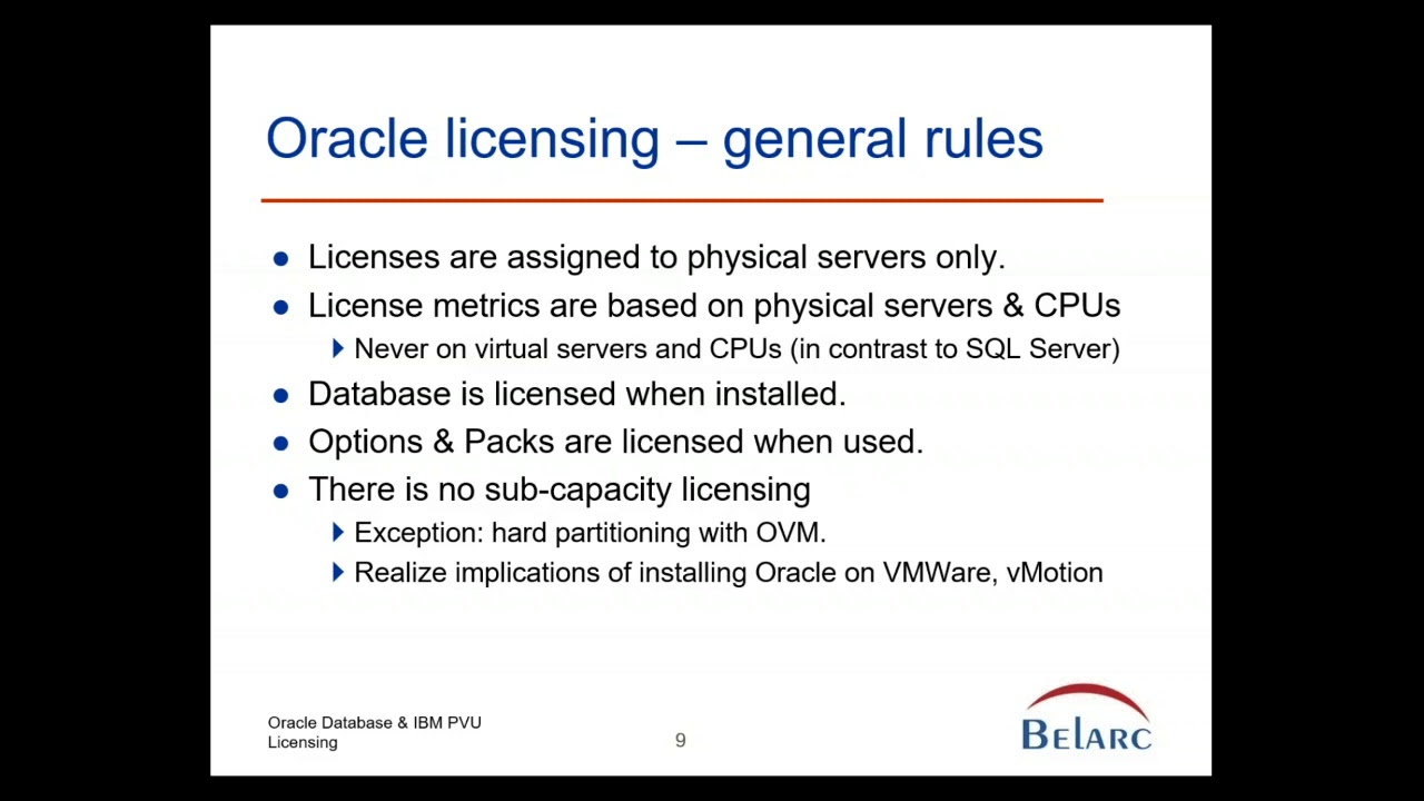 Oracle Database Licensing Tripsaso