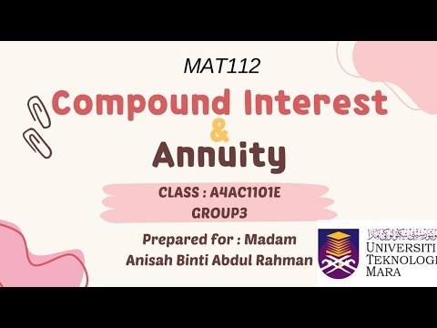 Compound Interest And Annuity Mat112 Group 3 Class A4ac1101e Youtube