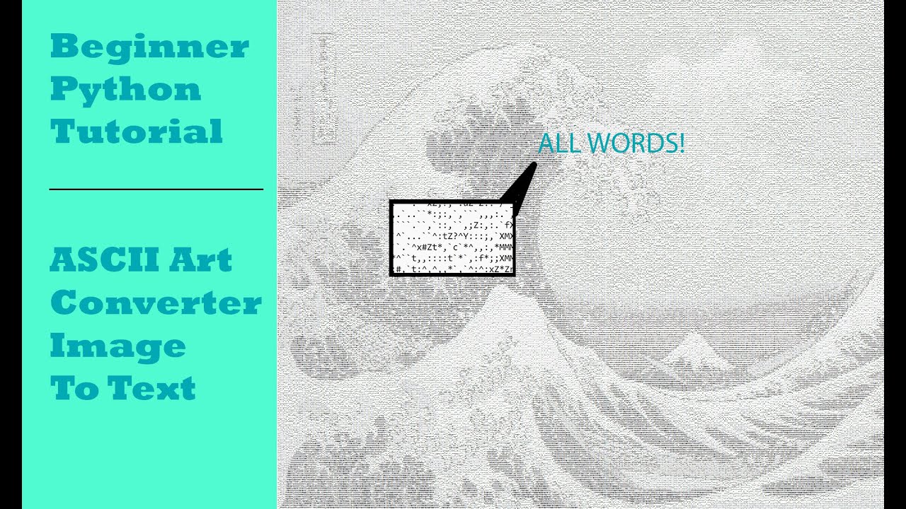 Convert Images Into Ascii Art Using Python Beginner Tutorial Youtube