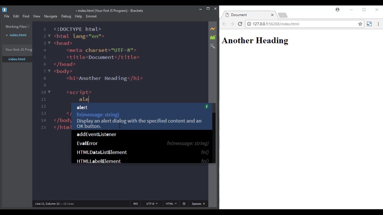 Your First Javascript Program Youtube