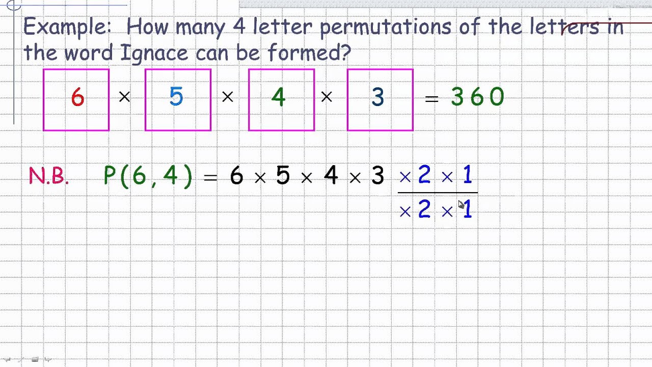 Permutations Involving Different Objects Mp4 Youtube