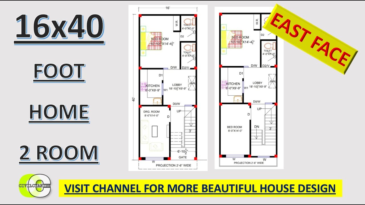 16x40 Floor Plans Two Bedrooms 2 Bedroom Tiny House Floor Plan